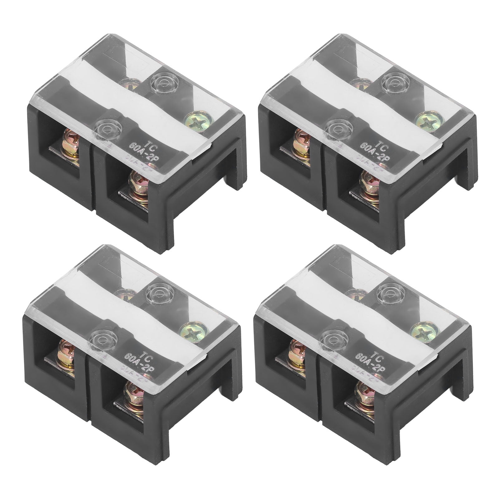 4pcs Wire Barrier Block Terminal Strip Professional TC Fixed Dual Row ...