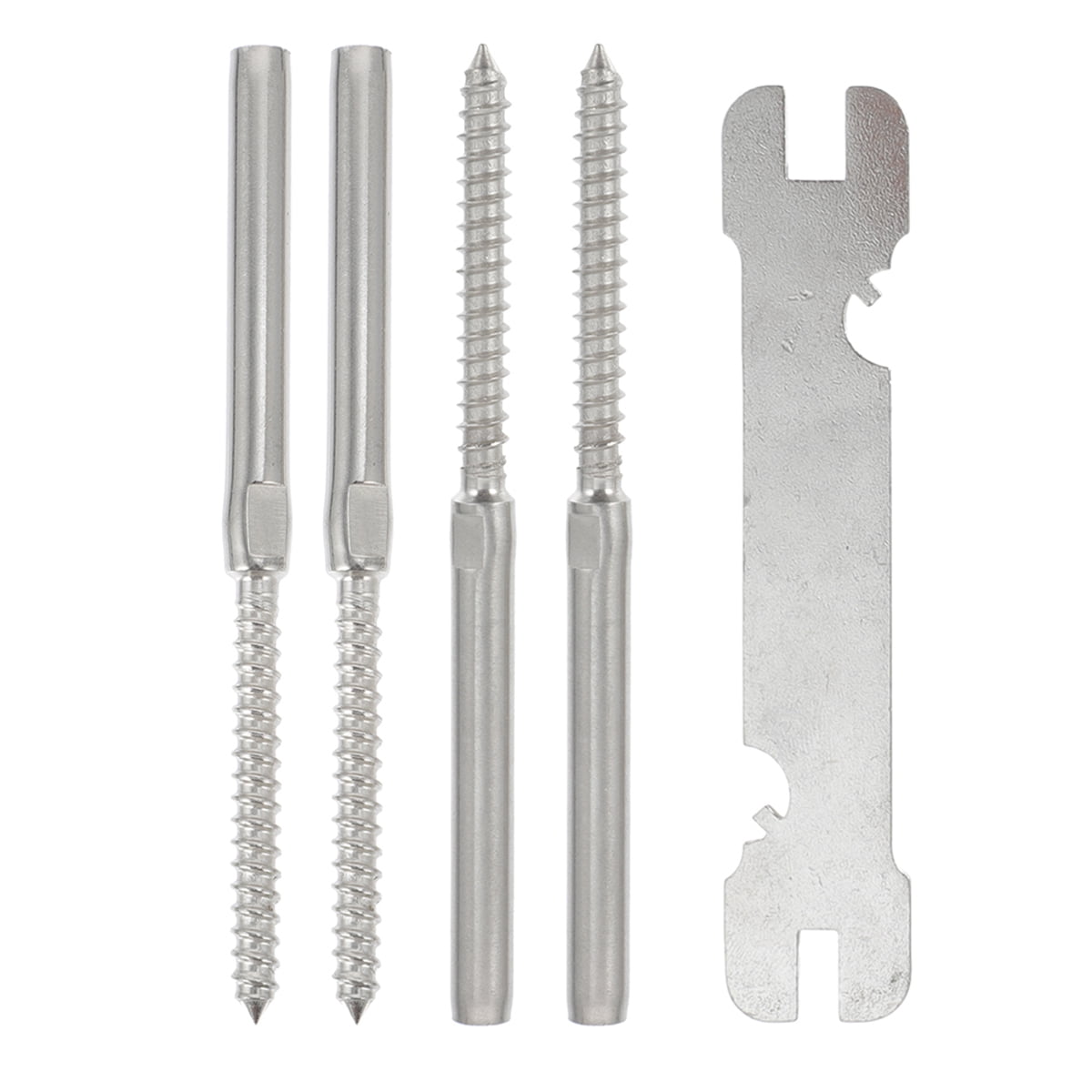 4pcs Wire Rope Cable Deck Railings Kit Sturdy Stainless Steel Screws ...