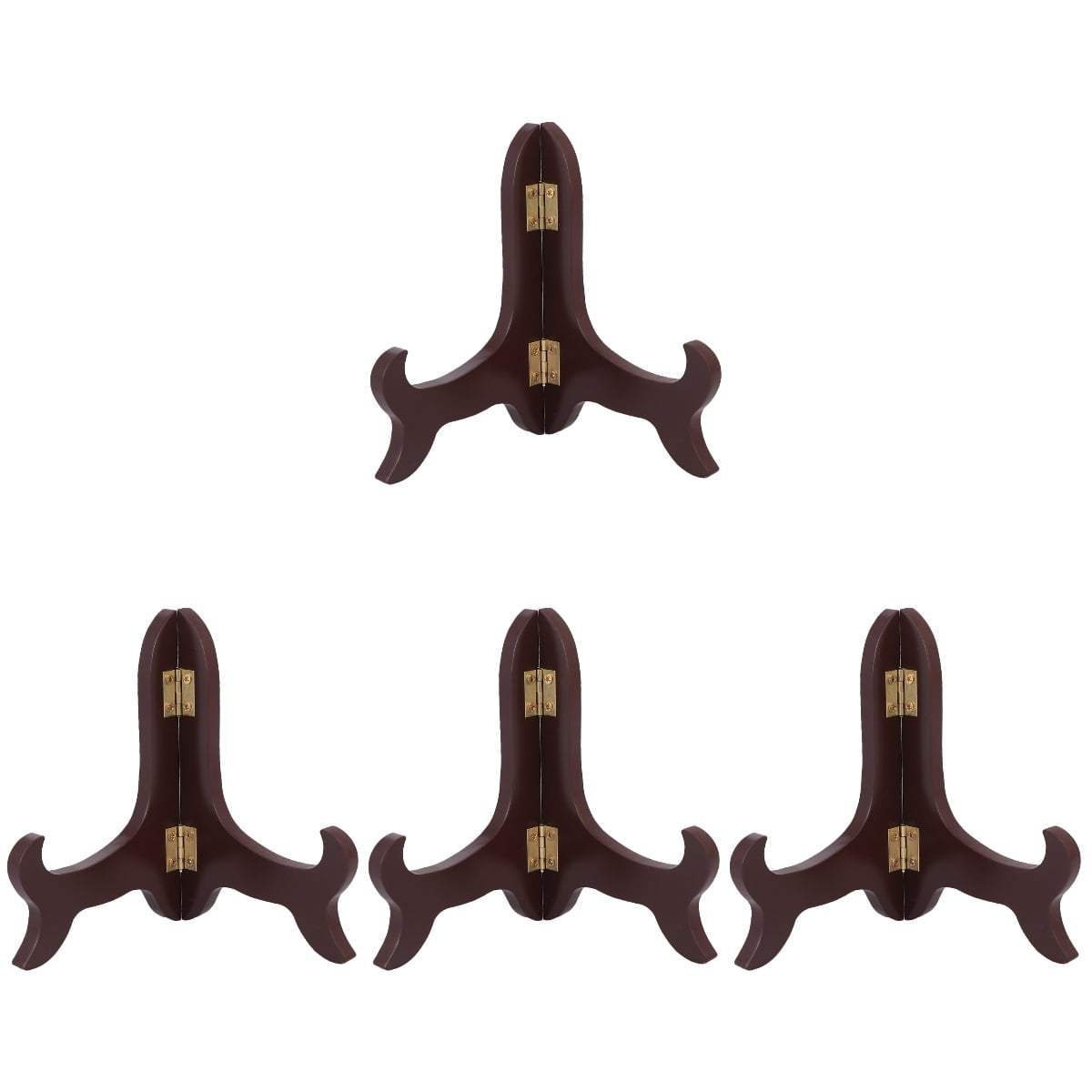 4pcs Wooden Display Stand Plate Holder Easels Chinese Display Stands ...