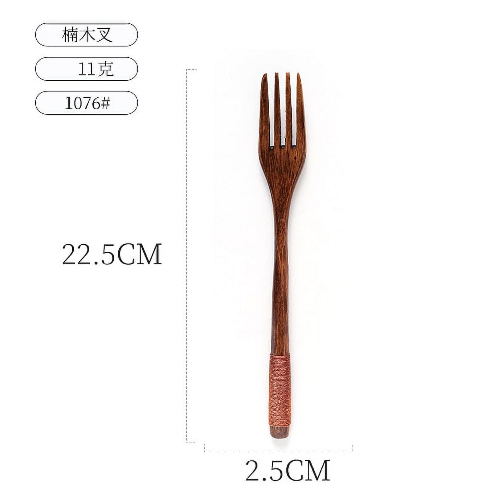 4pcs Wooden Fork Cooking Forks Wooden Cookware Kitchen Utensils Eating ...