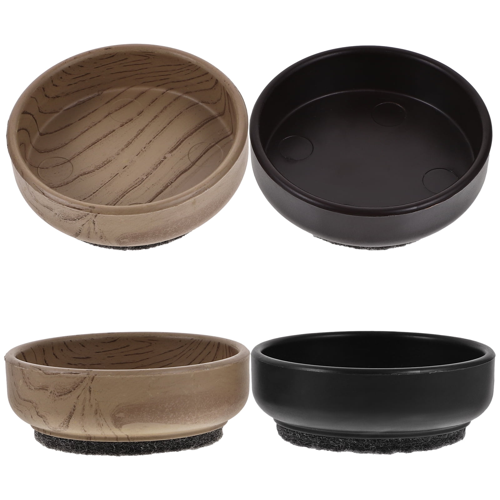 4pcs Wooden Furniture Coasters Multi-function Chair Wheel Stoppers ...