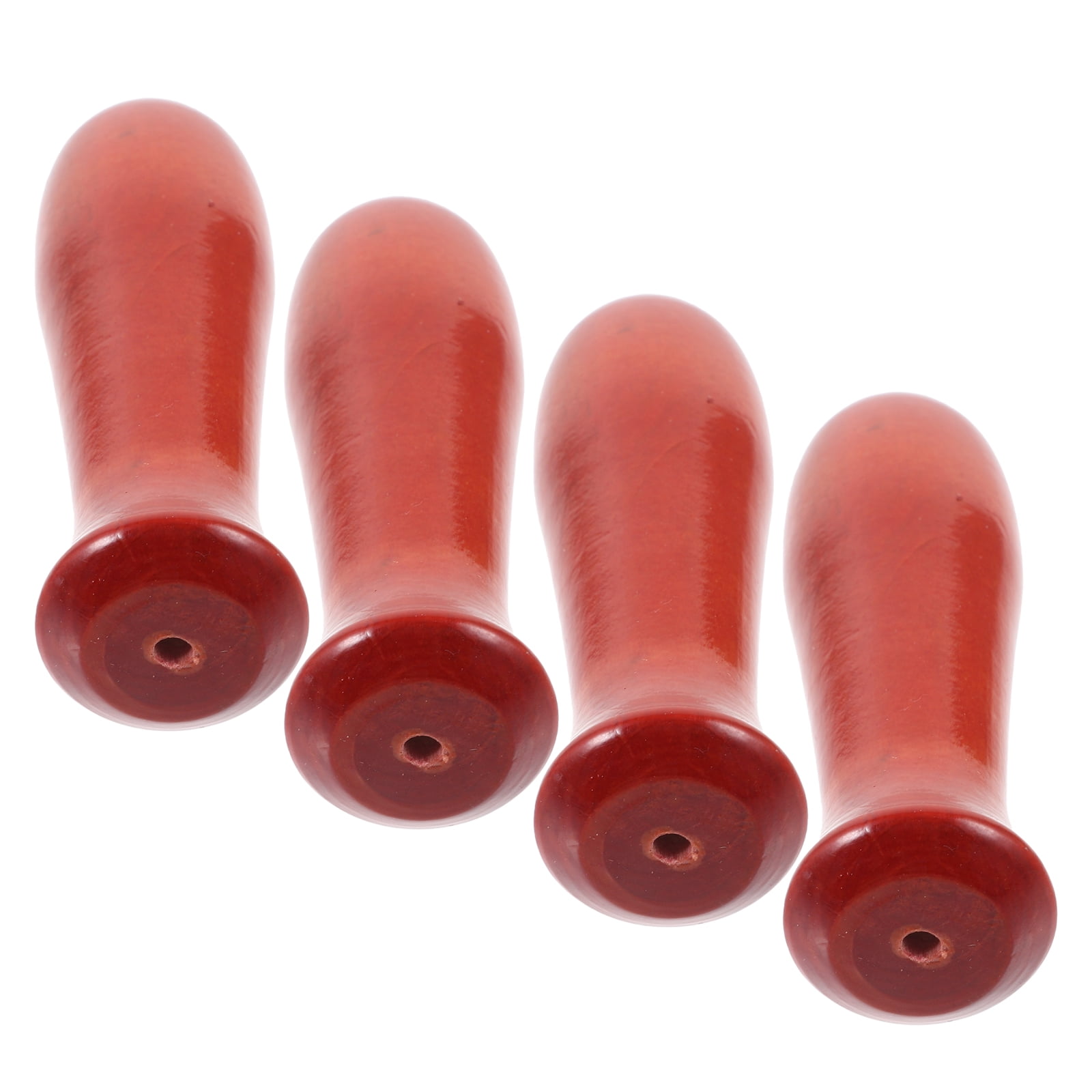 4pcs Wooden Handles Ergonomic File Handle File Grip Handle Replacement ...