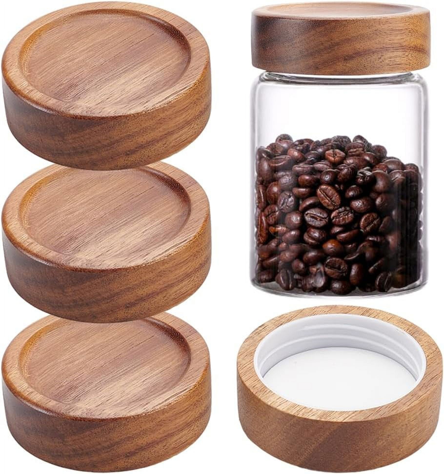 4pcs Wooden Mason Jar Lids Camel Column Reusable Sealer Covers Screw ...