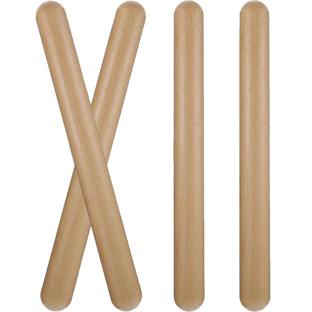 4pcs Wooden Musical Sticks Classical Rhythm Sticks Percussion ...