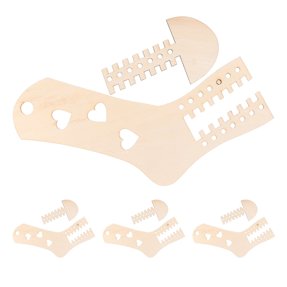 4pcs Wooden Sock Blockers Adjustable Size Sock Stretcher For Knitting ...