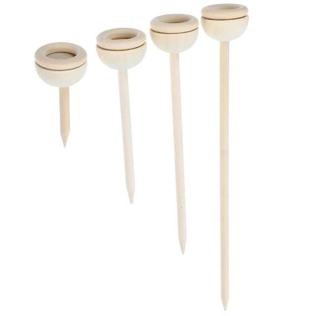 4pcs Wooden Sphere Stand Crystal Display Stand Crystal Sphere Holder ...