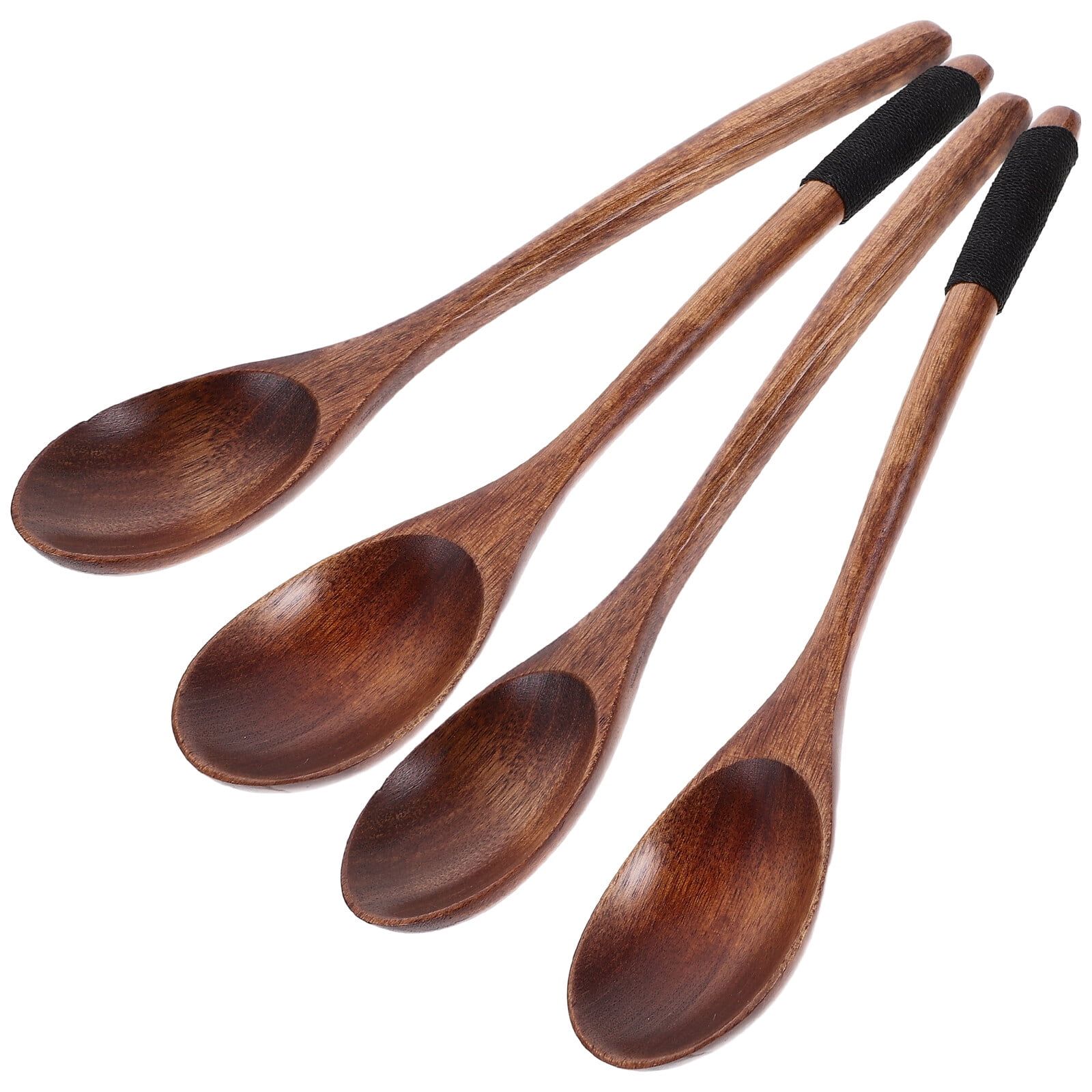 4pcs Wooden Spoons Cooking Spoons Wooden Cookware Kitchen Utensils ...
