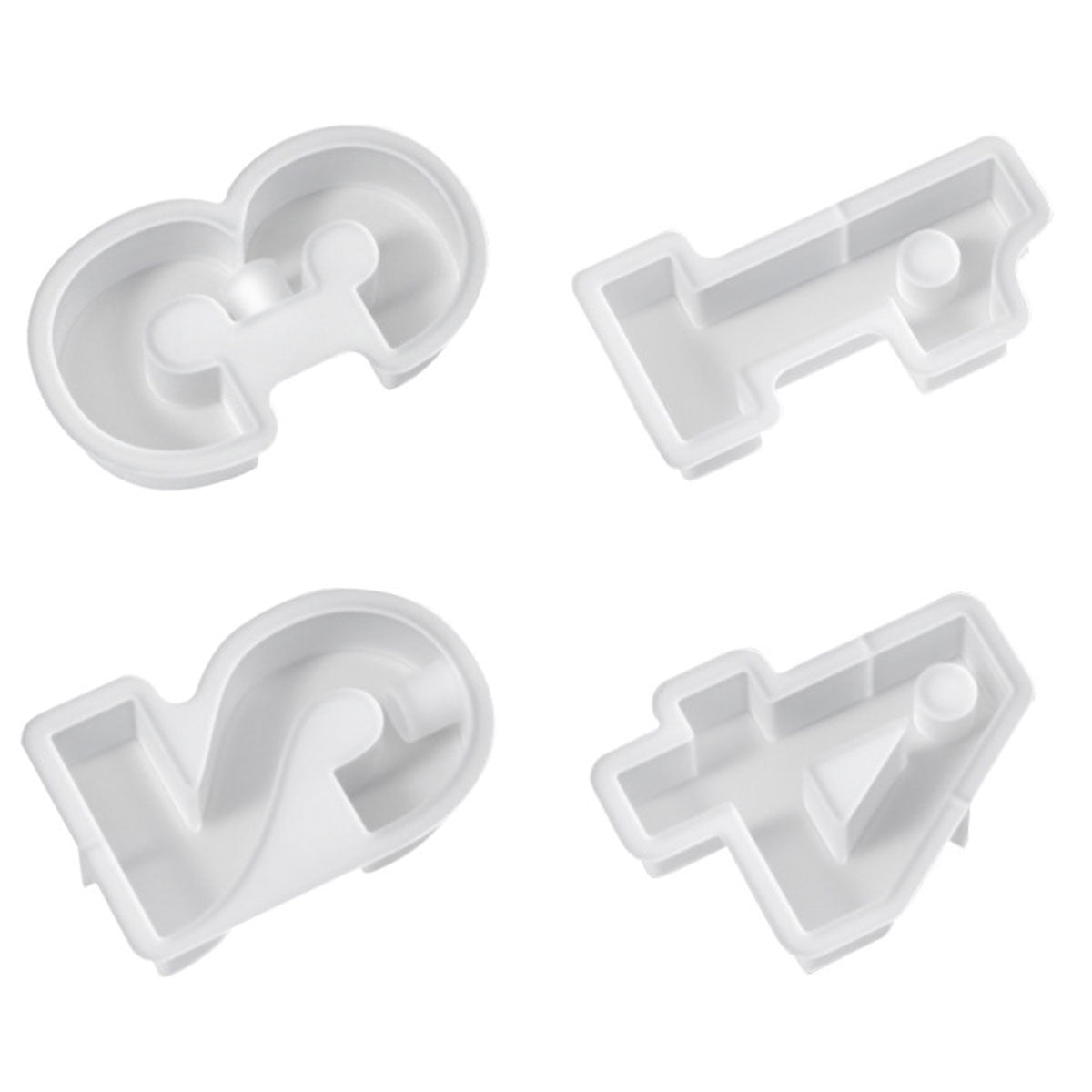 Apuakthei 4pcs DIY Numbers(1-4) Candle Holder Silicone Mould Candle ...