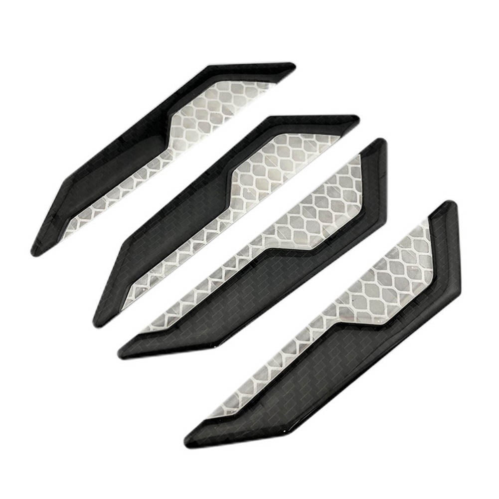 4pcs/kit Car Side Door Edge Scratch Protector Strip Reflective Sticker ...