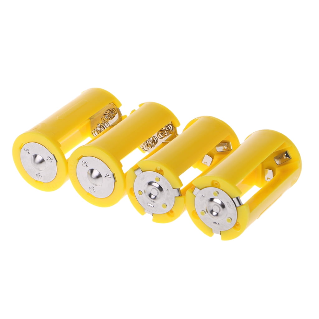 4pcs/lot Battery Adapter Convertor Size For 3 AA Battery to a D Battery ...