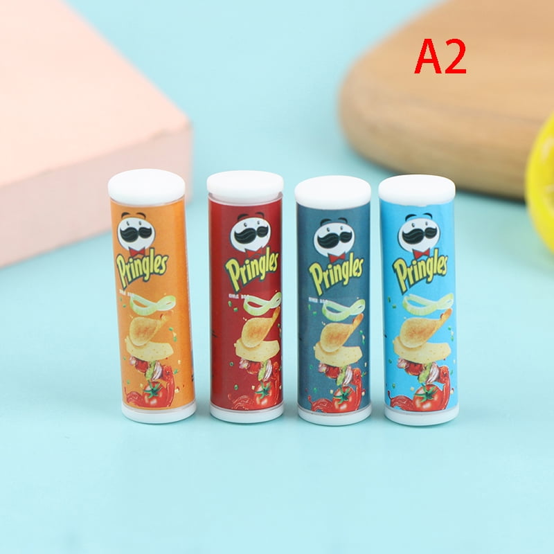 4pcs/set 1:12 Dollhouse miniture Simulation Potato Chips Bottle Kitchen ...