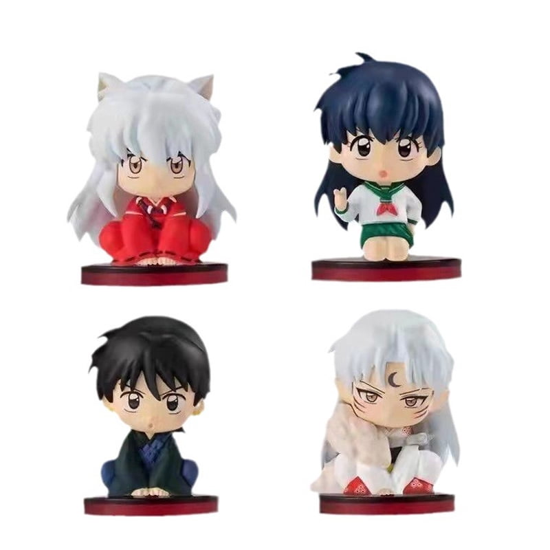 4pcs/set Anime INUYASHA Cute Figure Model Toys 5cm - Walmart.com