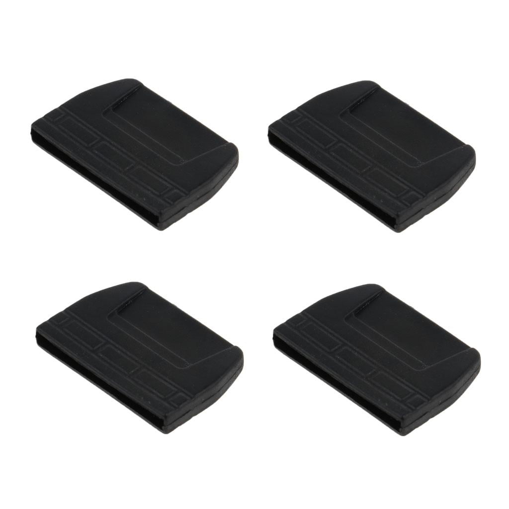 4pcs/set Backpack Webbing Belt Flat Tail Buckles End Clips Tips Black ...