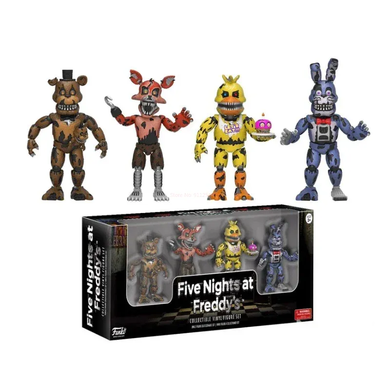 4pcs/set Fnaf Five Nights At Security Breach Action Figures Bonnie Foxy ...