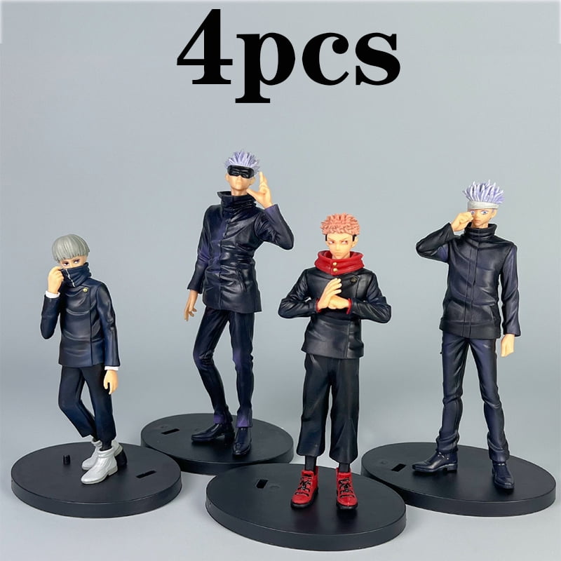 4pcs/set Gojo Satoru Anime Jujutsu Kaisen Action Figure Itadori Yuji ...