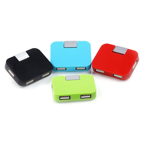4pcs/set Mini USB Hub 4 Port Expander Foldable Square Shape Adapter for ...