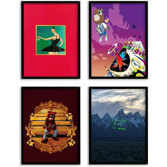 4pcs/set Modern Poster, Album Cover, Music Posters Wall Decor, Hip-Hop ...