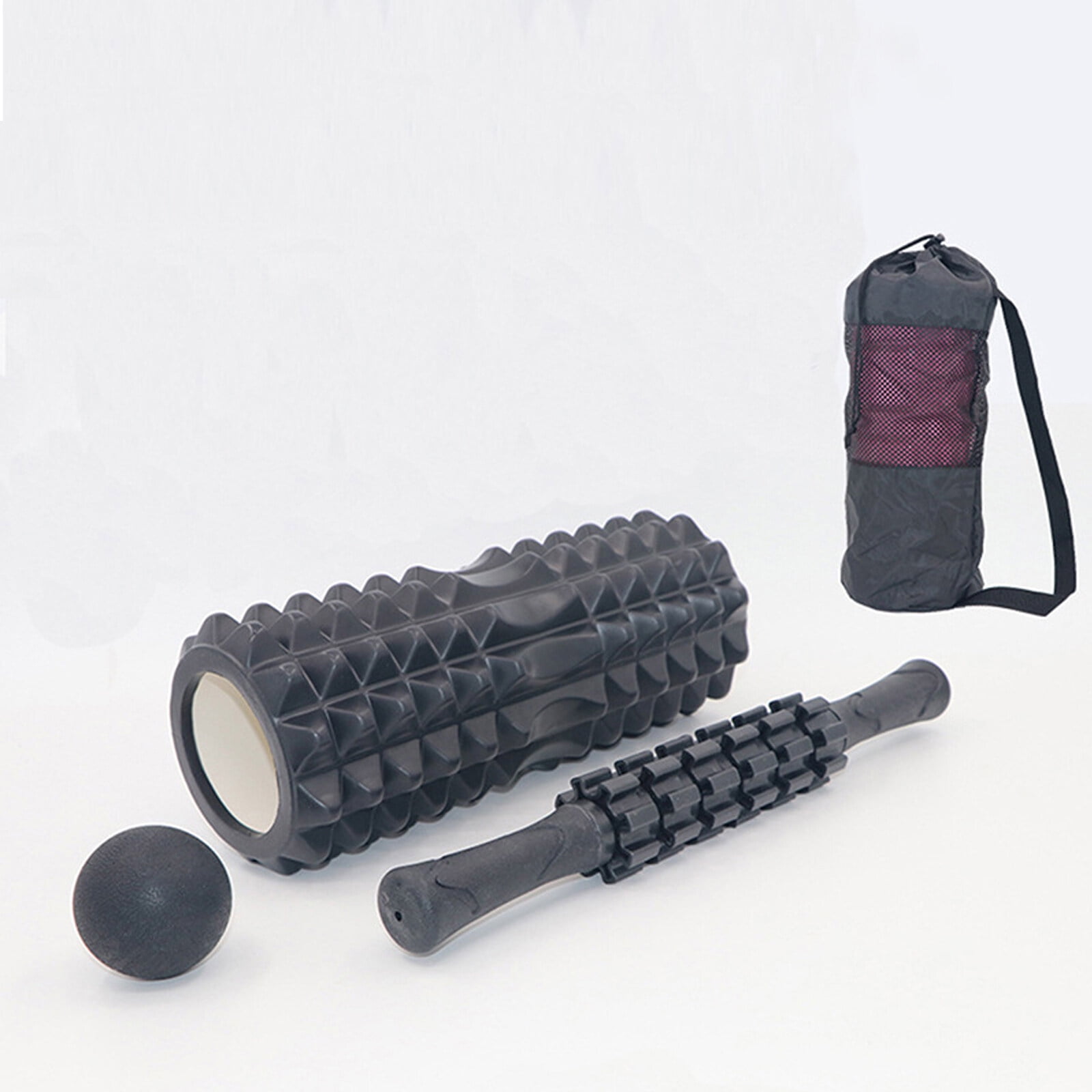 4pcs/set Yoga Column Massage Stick Relief Pain Fascia Ball Set Hollow ...