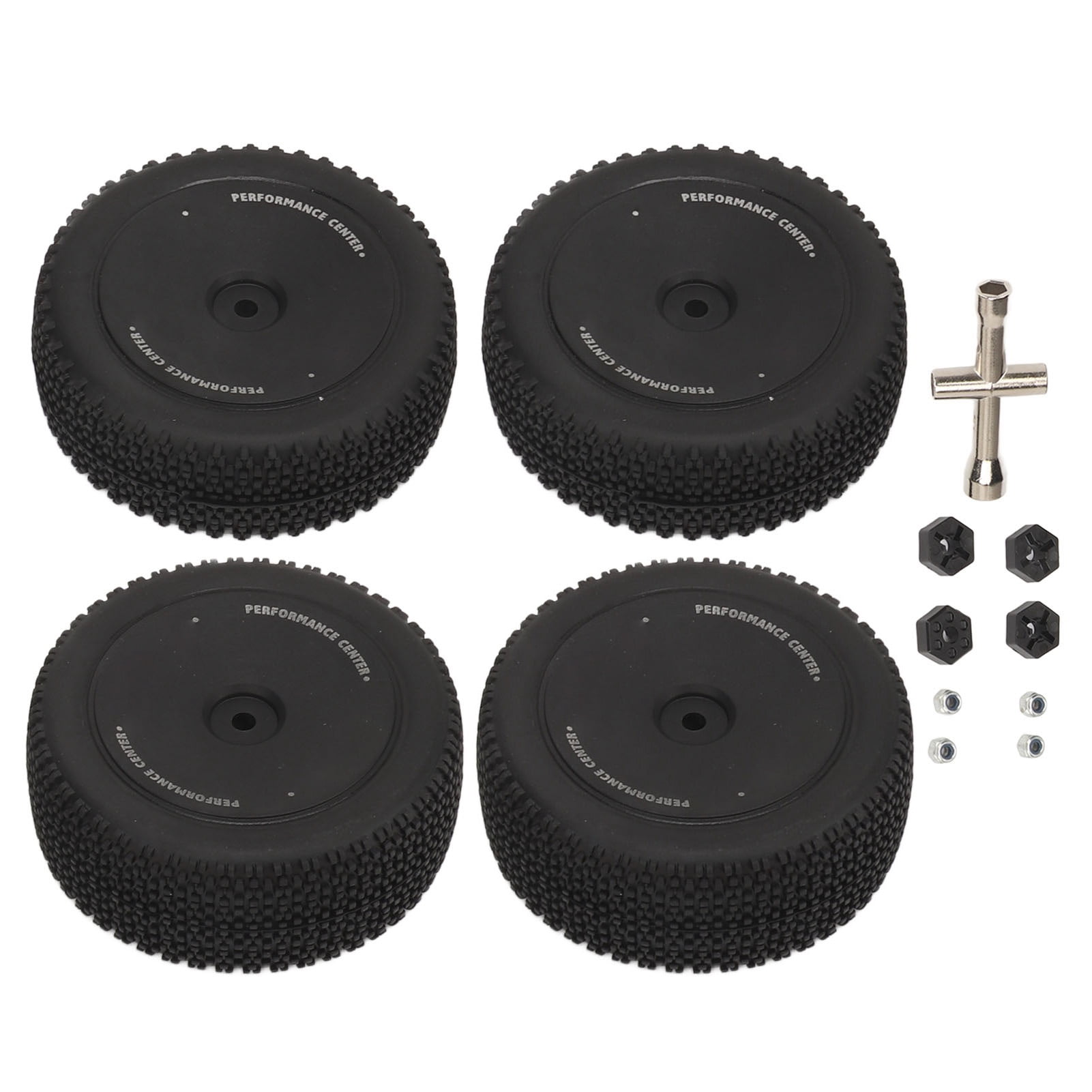 4pcsFront Rear Tires ReplacementCar Plastic Hub Tyres for WLTOYS 144001 ...