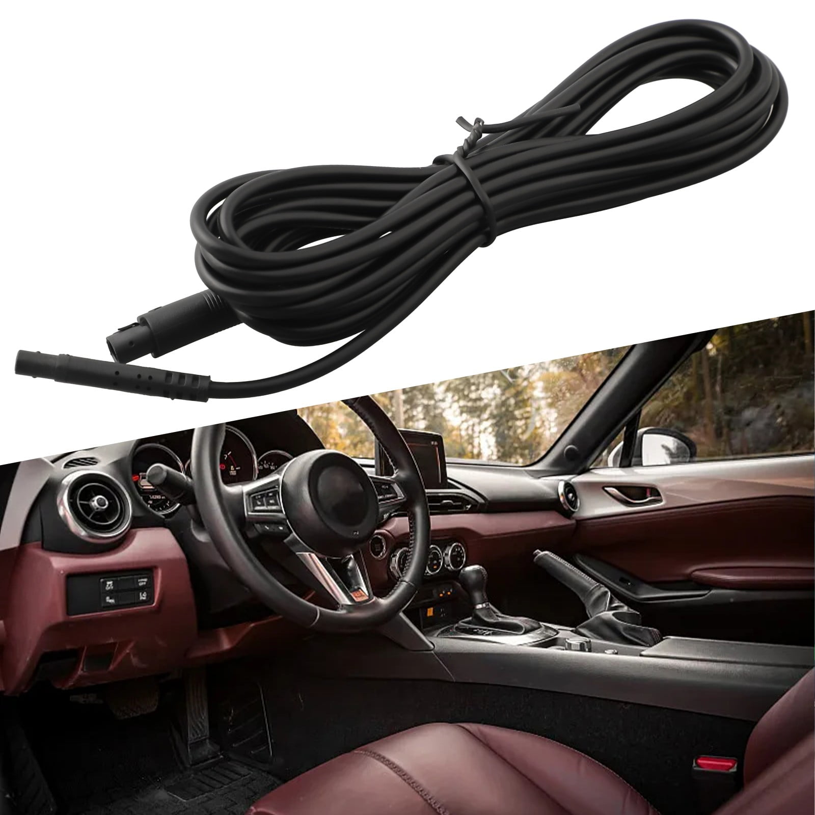 4pin 300CM Car Rear View Camera Extension Cable Parking Camera Video ...