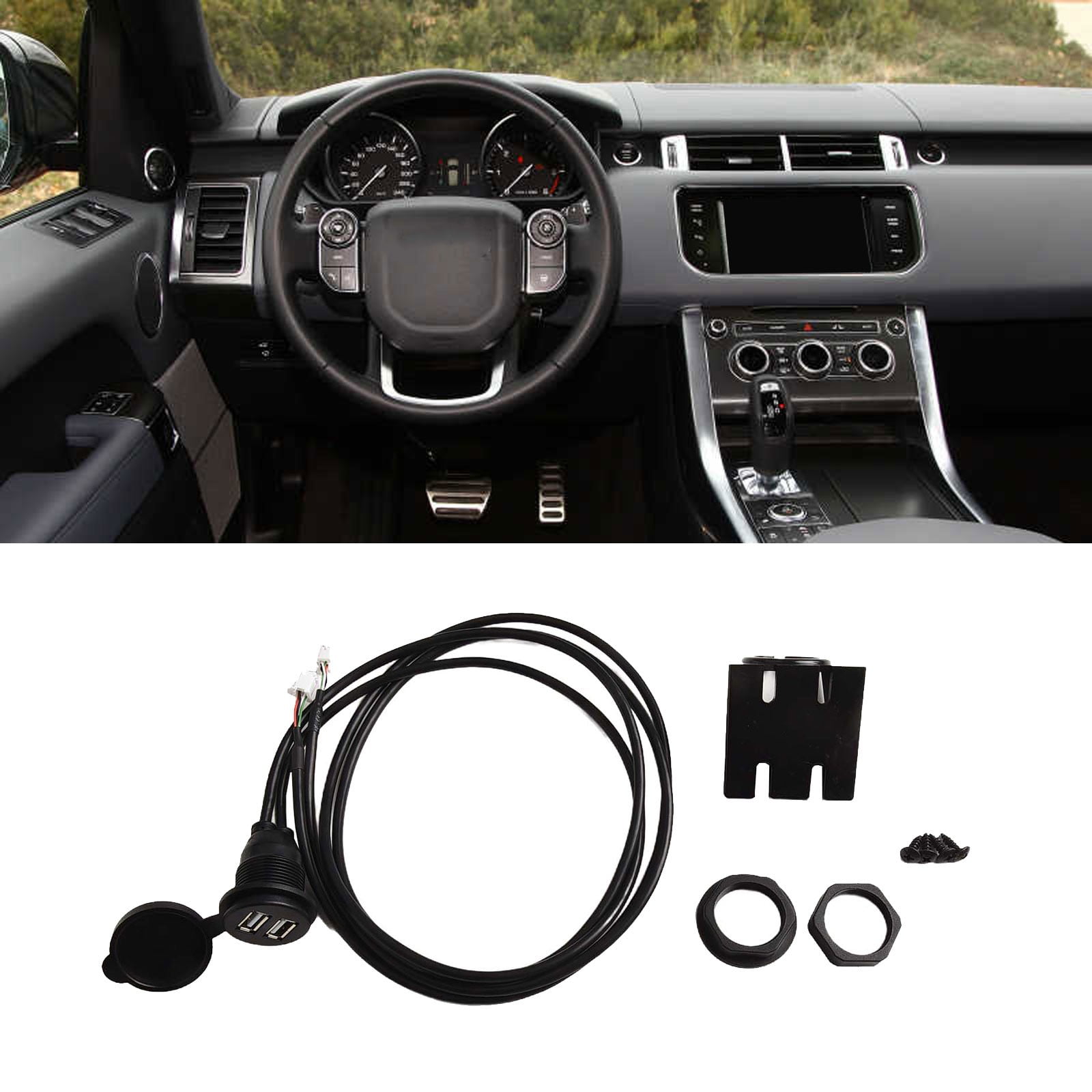 4pin/6pin Car Dual USB Socket Base Car Dashboard USB Socket For Most ...
