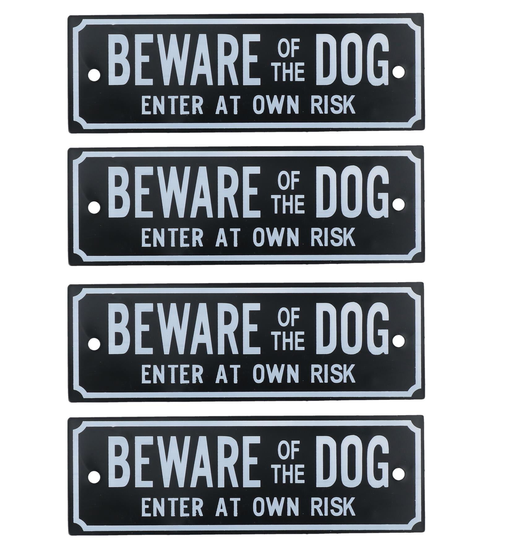 4pk Beware Of The Dog Enter At Own Risk Home Gate Dog Warning Sign ...