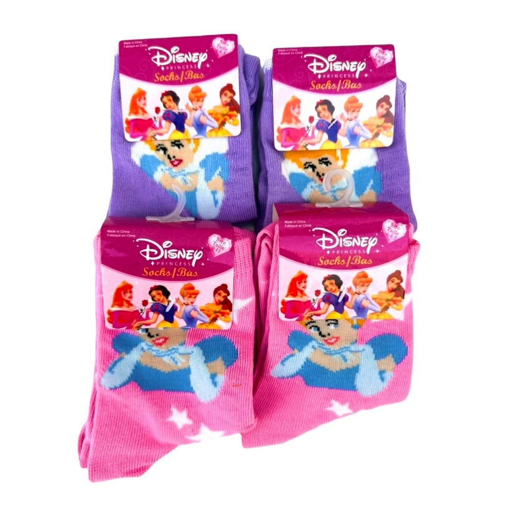 4pk Disney Princess Cinderella girl's socks (size 6-8.5) - Walmart.com