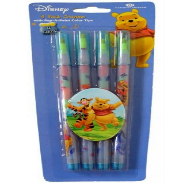 4pk Disney Winnie The Pooh & Friends Pop A Point Crayons - Walmart.com