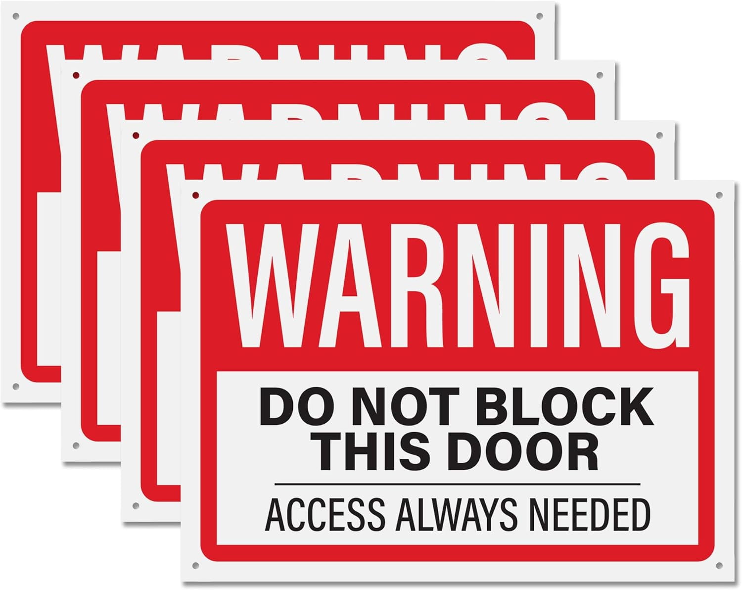 4pk Do Not Block Door Sign | Warning Do Not Block This Door Access ...