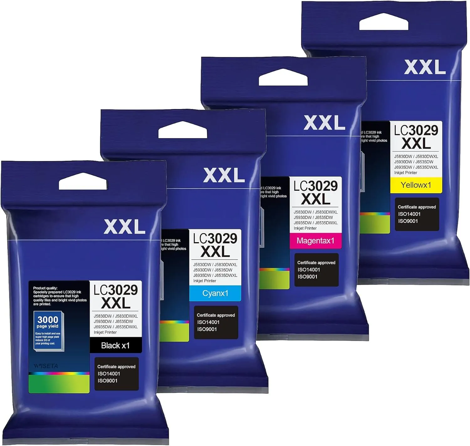 4pk LC3029 XXL Ink Cartridge for Brother MFC-J5830DWXL MFC-J6535DWXL ...