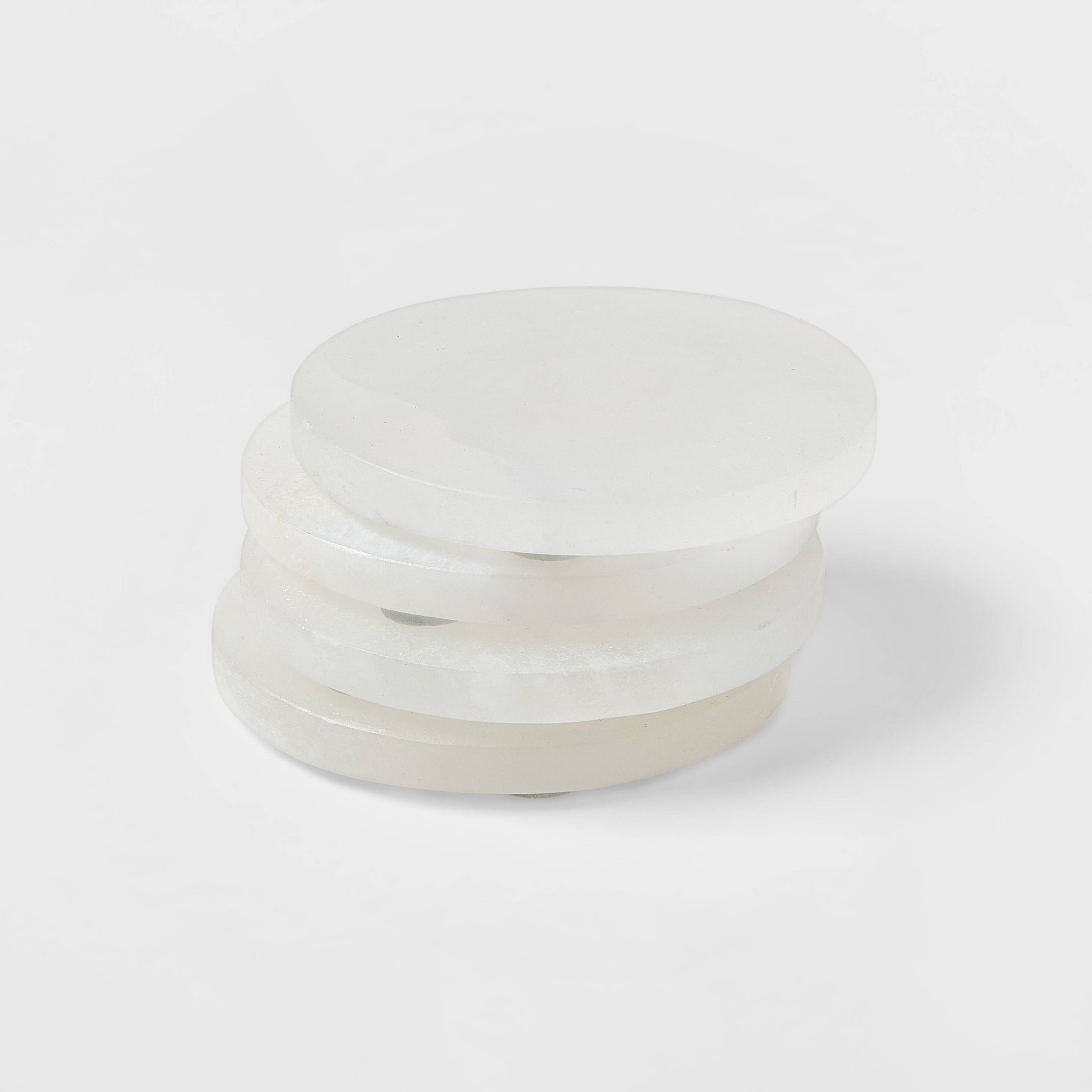 4pk Marble Alabaster Coasters: Stone Drink Coasters, Traditional Style ...