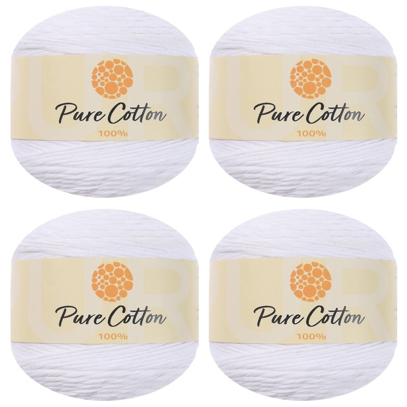4pk Premium 100% Pure Cotton Yarn (400 grams) Soft, Breathable, and ...