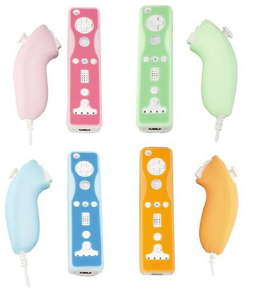 4pk Silicone Skin Protective Covers for Nintendo Wii Remotes & Nunchuks ...