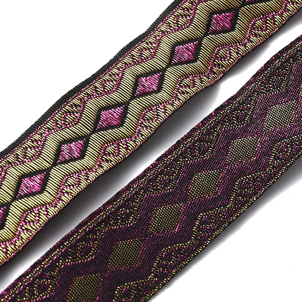 4rolls Ethnic style Polyester Ribbon Jacquard Ribbon Tyrolean Ribbon ...