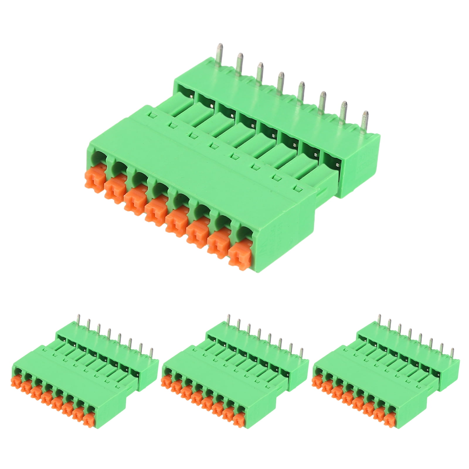 4set 3.81mm 0.15" Pitch Spring PCB Terminal Block Connector 8 Pin 90 ...