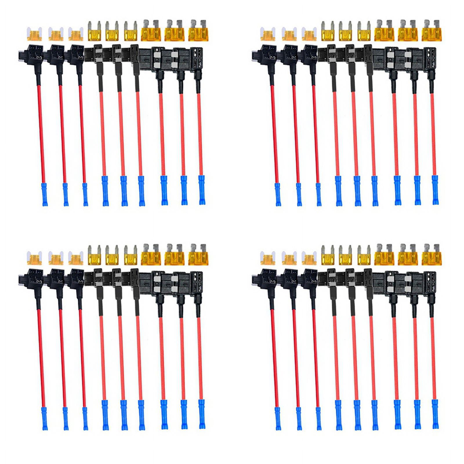 4set 3 Types Add-A-Circuit Adapter & Fuse Kit - Fuse Tap Fuse Holder ...