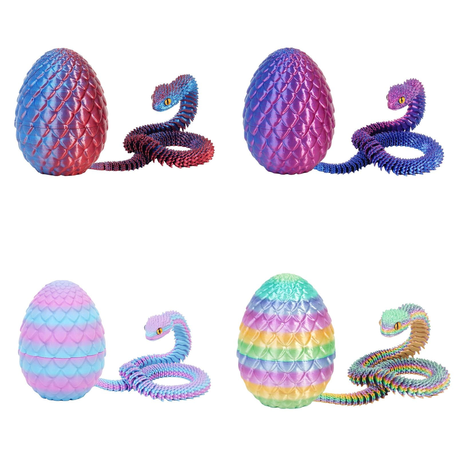 4set 3D Printed Animals Snake Toys 3D Printed Articulated Snake 3D ...
