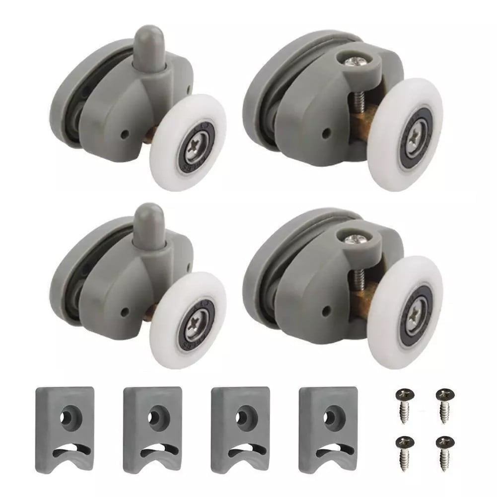 4set Single Shower Door Top + Bottom Wheels Rollers Runners Wheels Set ...