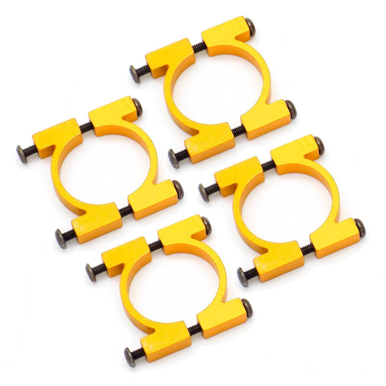 4sets 20mm CNC Aluminum Tube Clamp Mount (Gold Anodized) - Walmart.com
