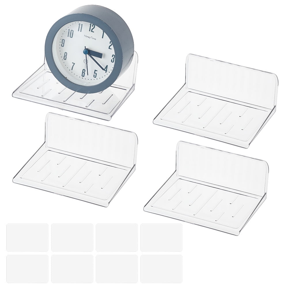4sets 4 pack Small Floating Shelves Acrylic Wall Shelf Adhesive Hanging ...