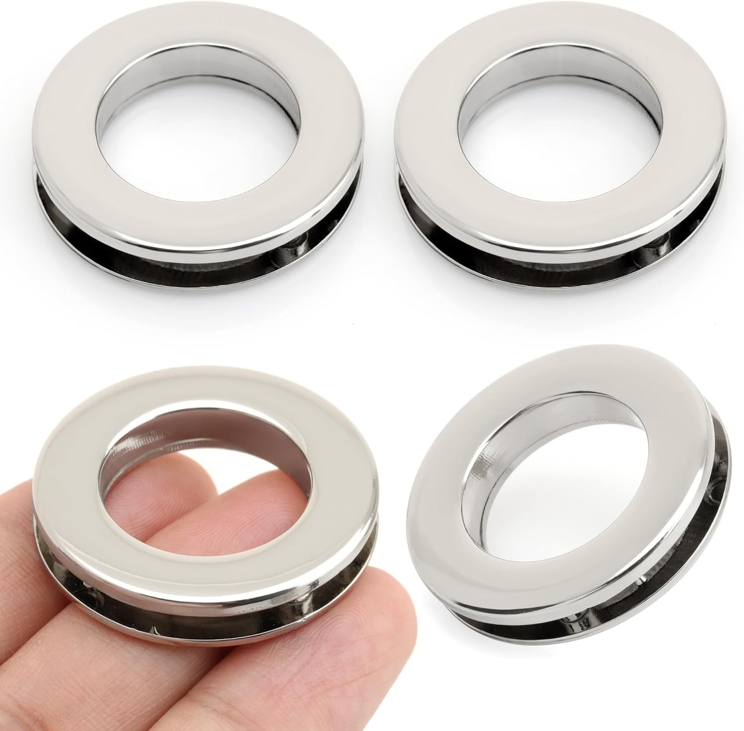 4sets Screw-in Eyelet Metal Screw Together Grommets Bag Loop Handle ...