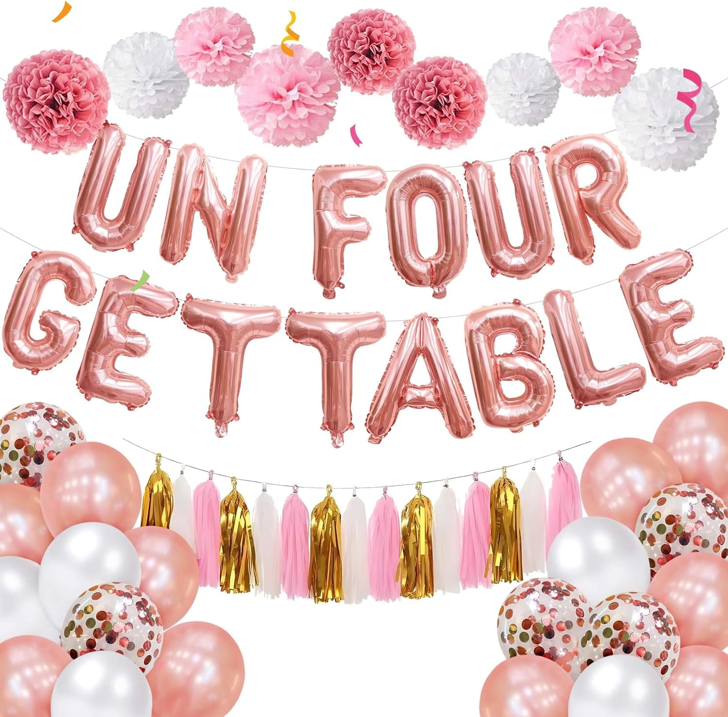 4th Birthday Decorations Girl 4 Year Old Girl Birthday Decorations ...