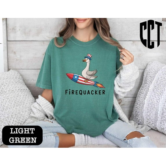 4th Goose Shirt, 4th of July Firequacker Goose Shirt, Patriotic Goose ...