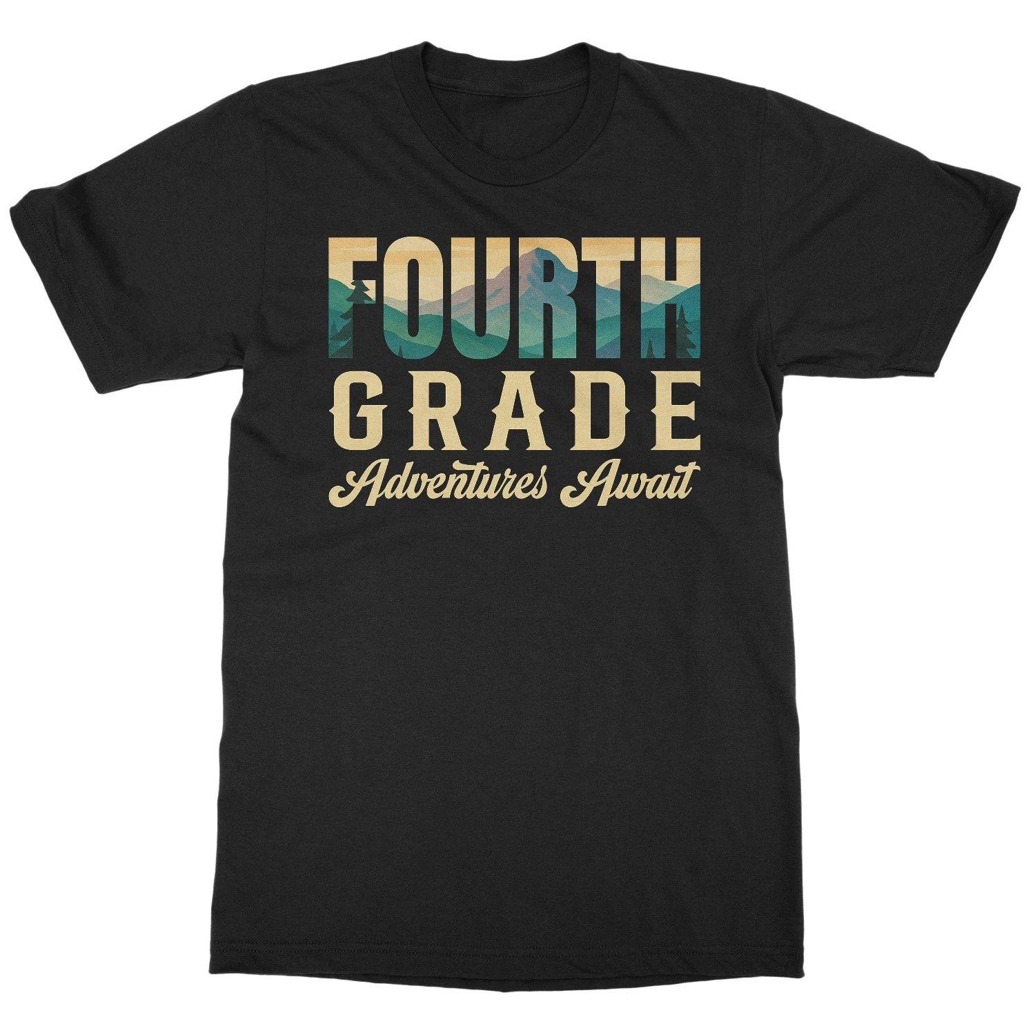 4th Grade Adventures Await Back To School Graphic Unisex T-Shirt, S-5XL ...