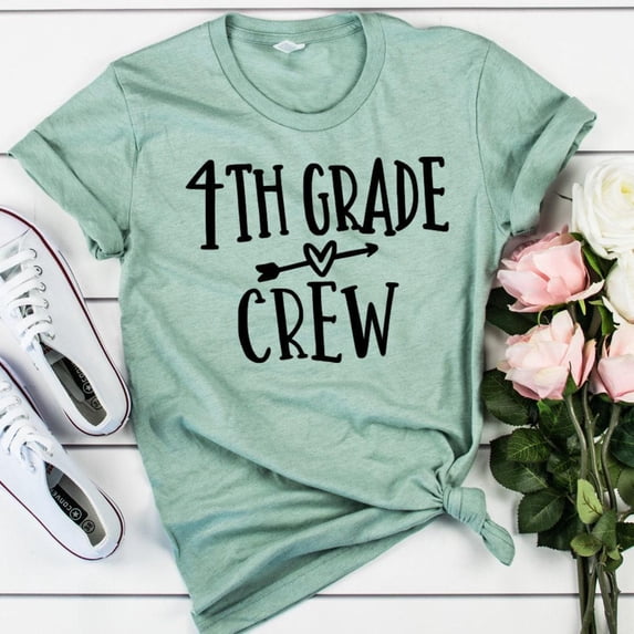 4th Grade Crew Kindergarten Teacher Tee Teacher Shirt Field Trip Shirts ...