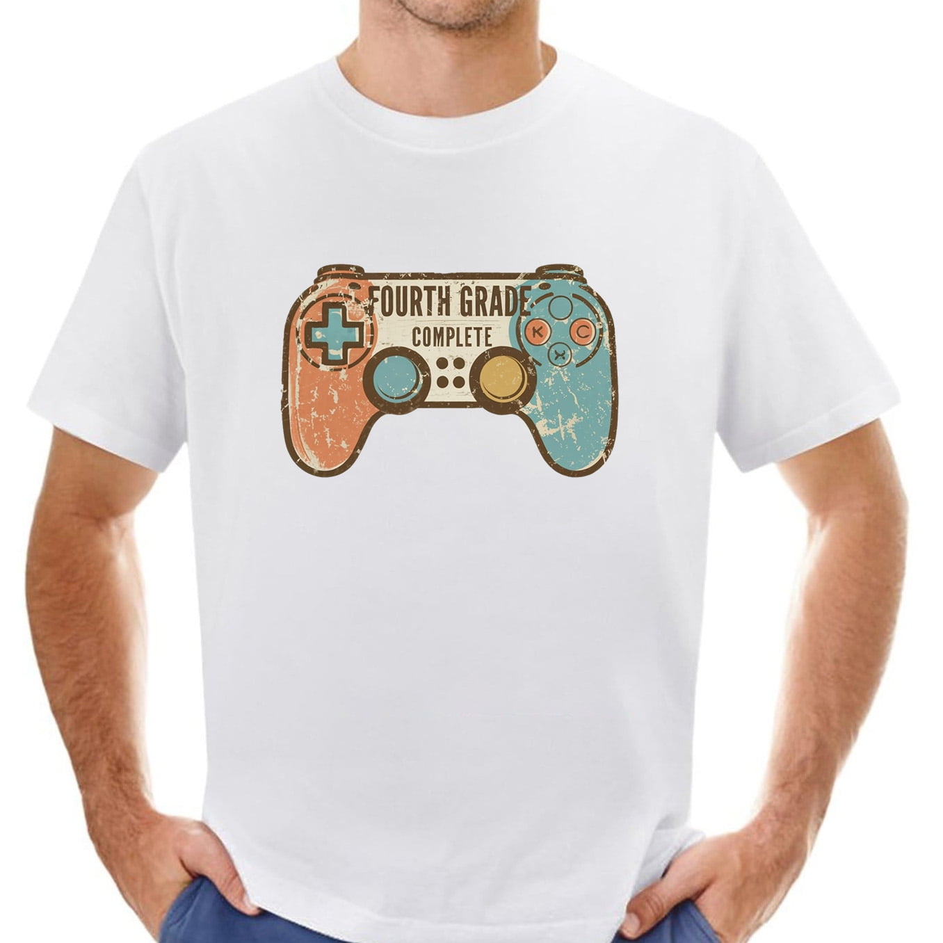 4th Grade Level Complete Game Controller Last Day Of School Mens T ...