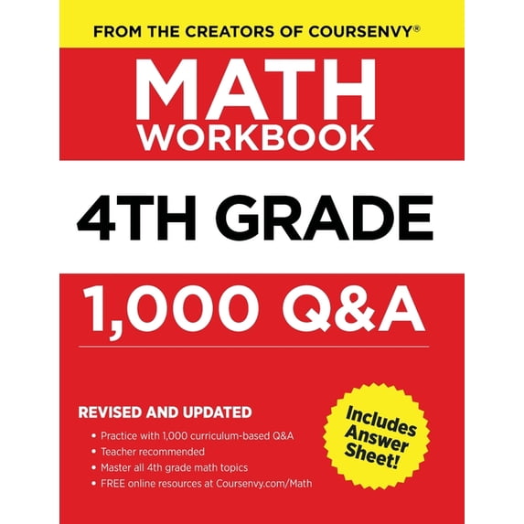 4th Grade Math Workbook, (Paperback) - Walmart.com