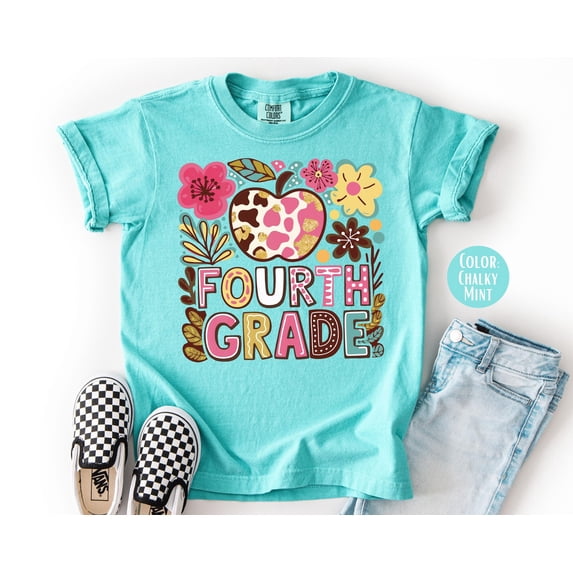 4th Grade Shirt Girly Boho School Tee - Walmart.com