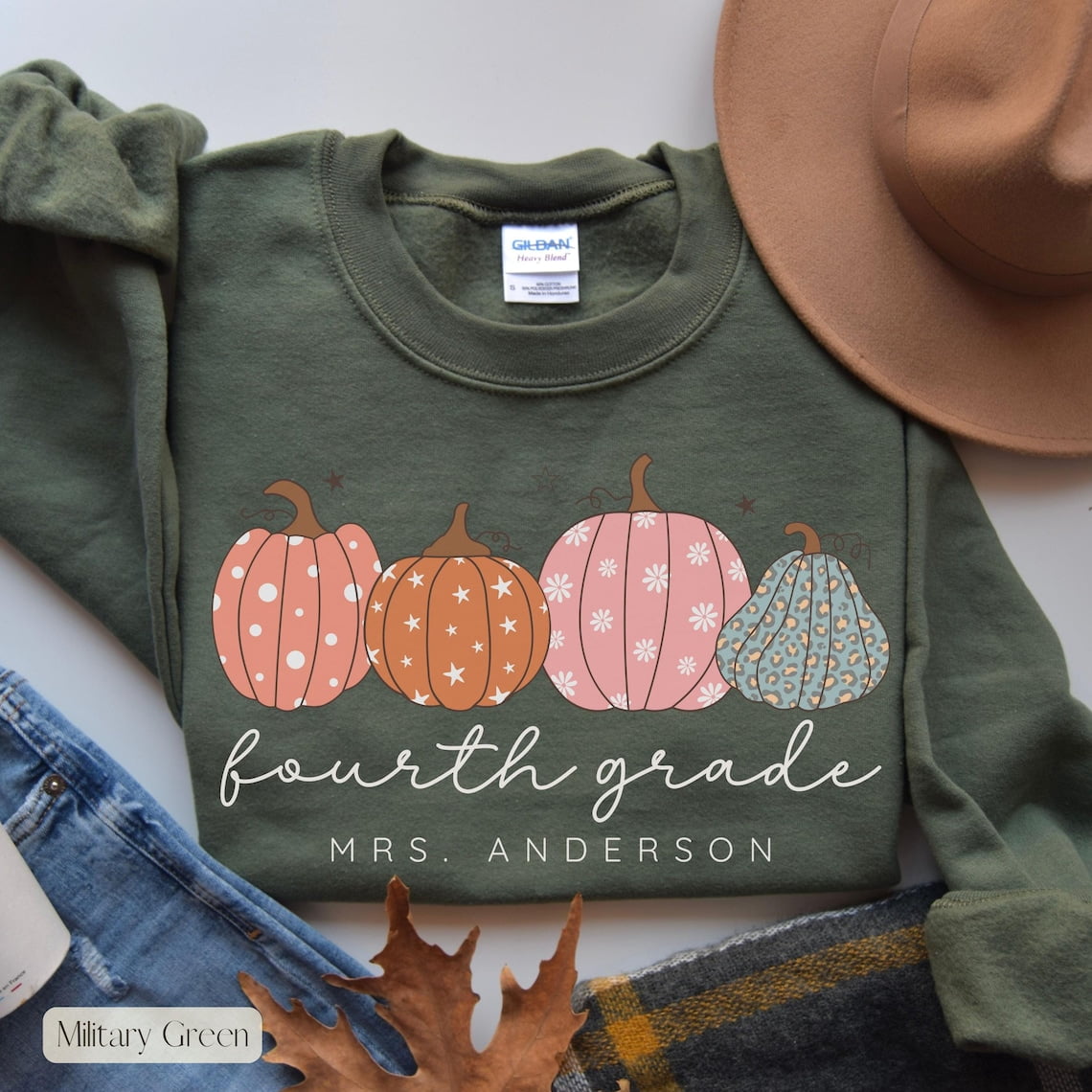 4th Grade Teacher Sweatshirt, Fourth Grade Sweatshirt, Teacher Fall ...