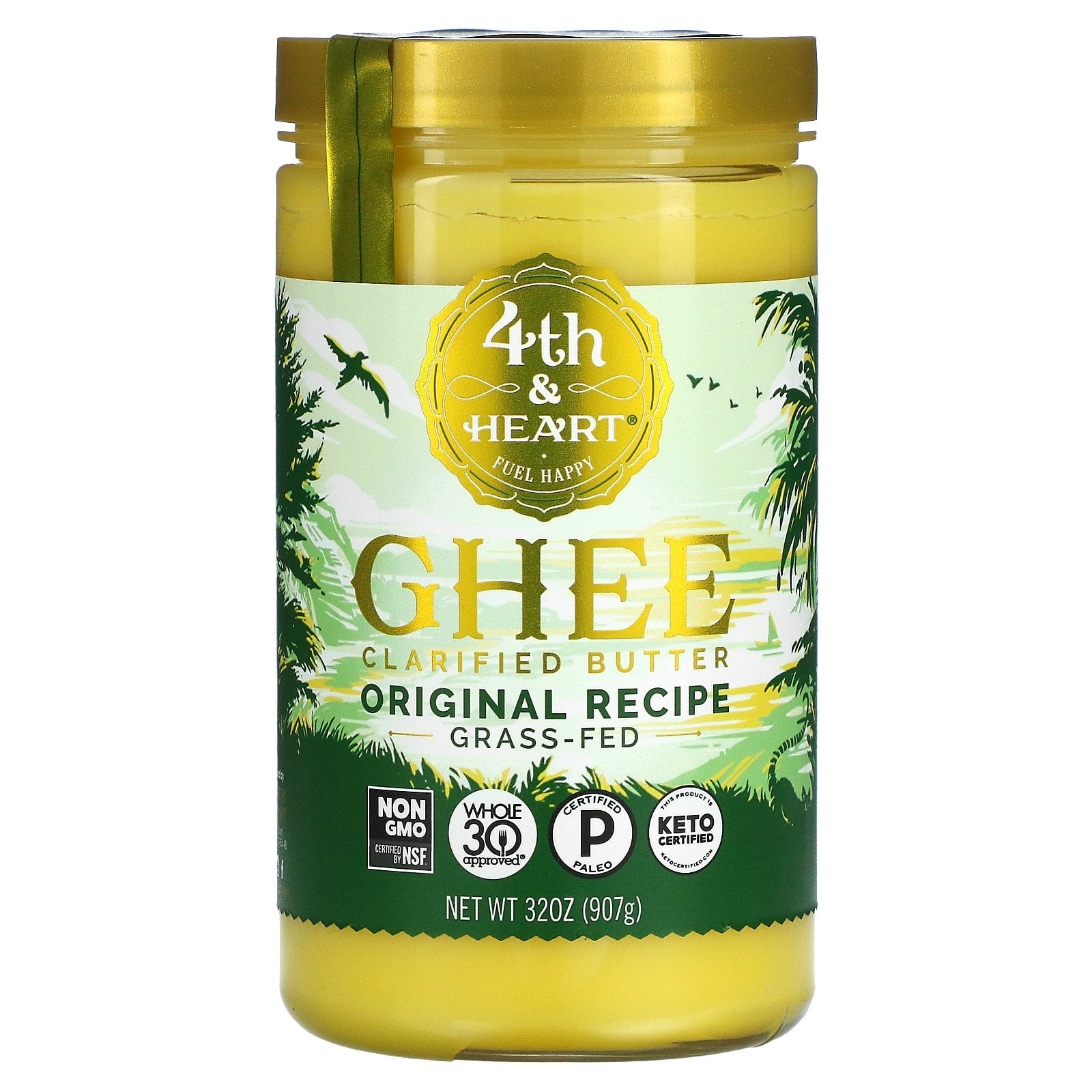 4th & Heart Ghee Clarified Butter, Original Recipe, 32 oz (907 g ...